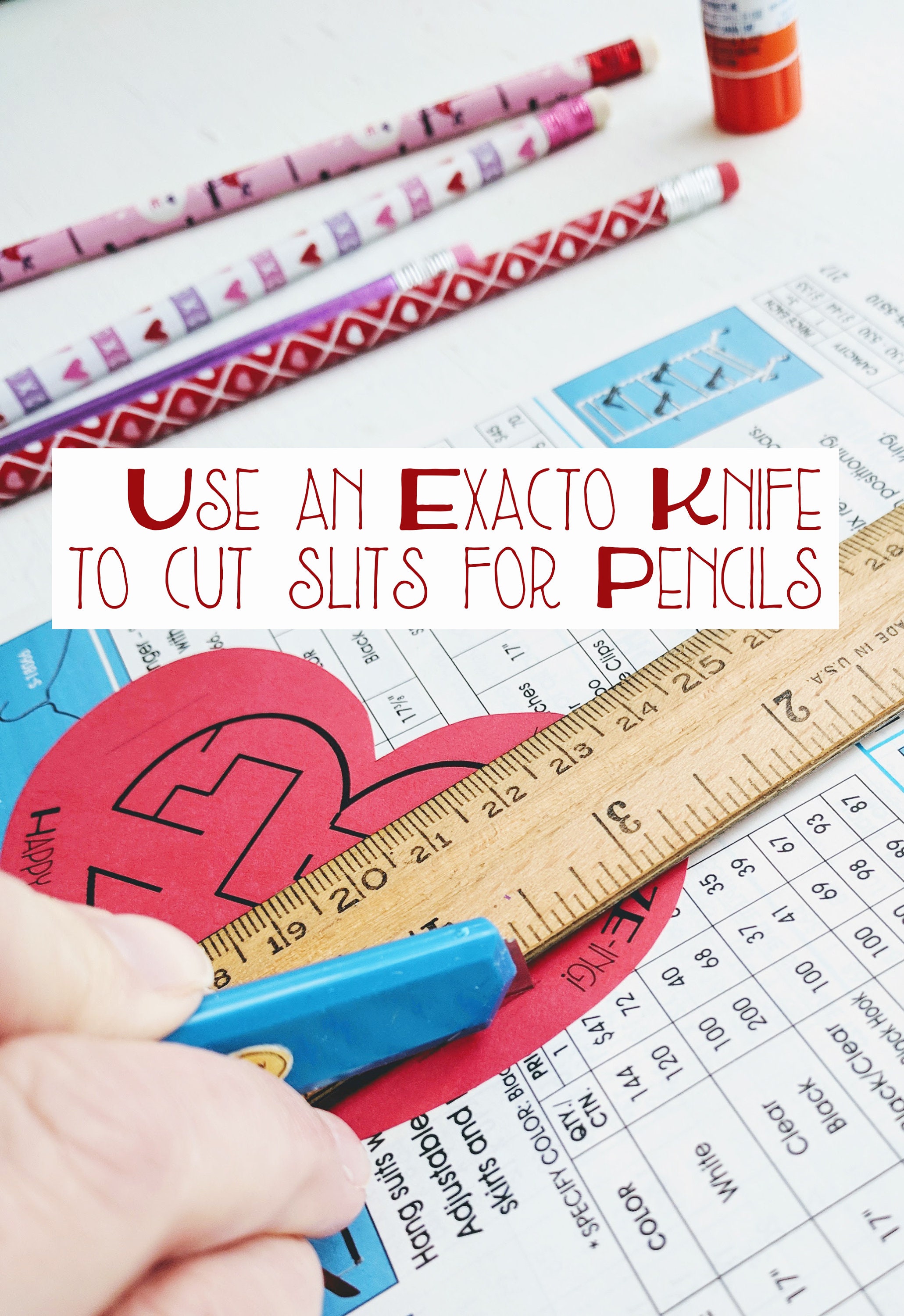 Valentine Cards for Kids Pencil Holder Valentines Teacher | Etsy