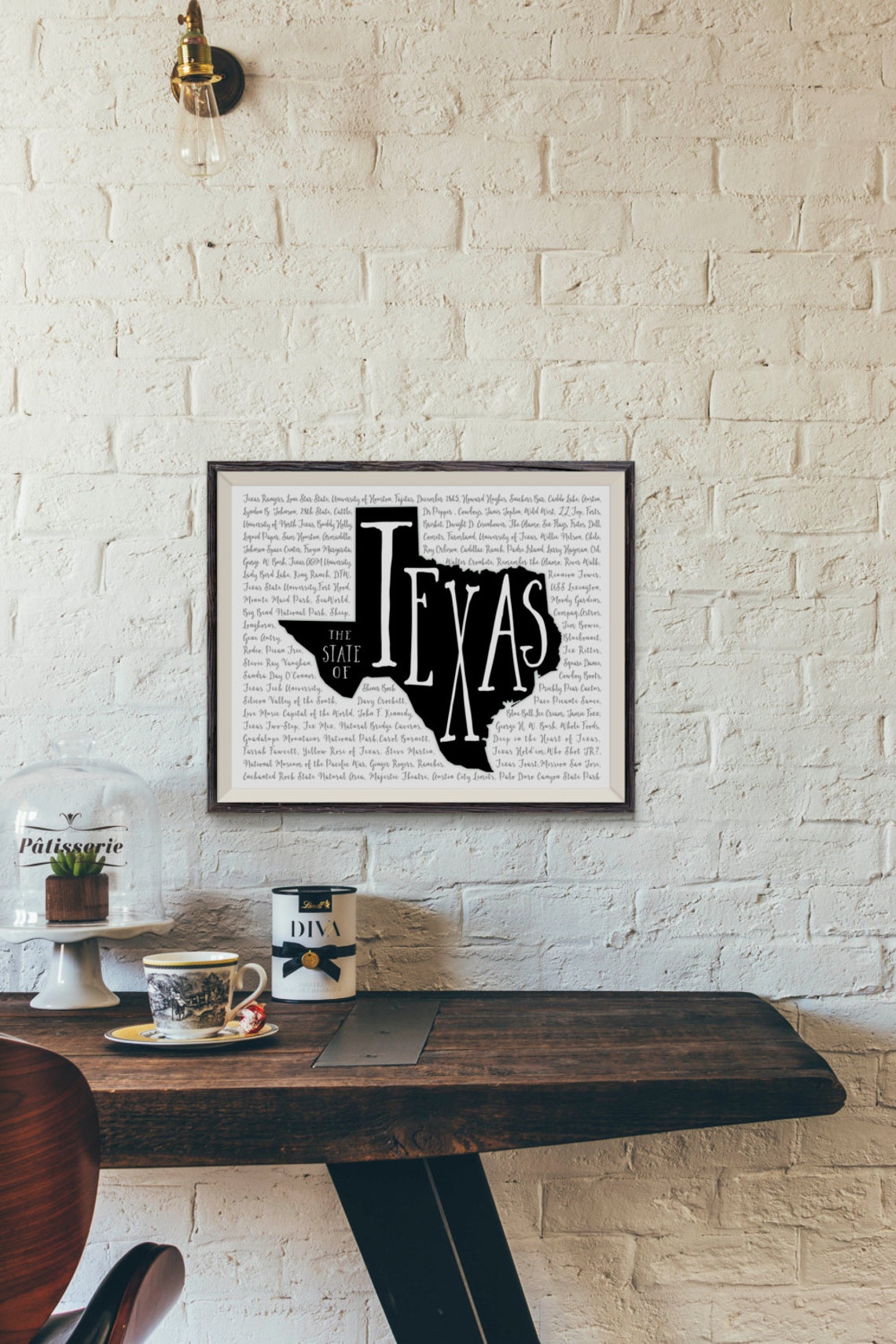 Texas Print Texas State Print Texas Map Printable Texas - Etsy