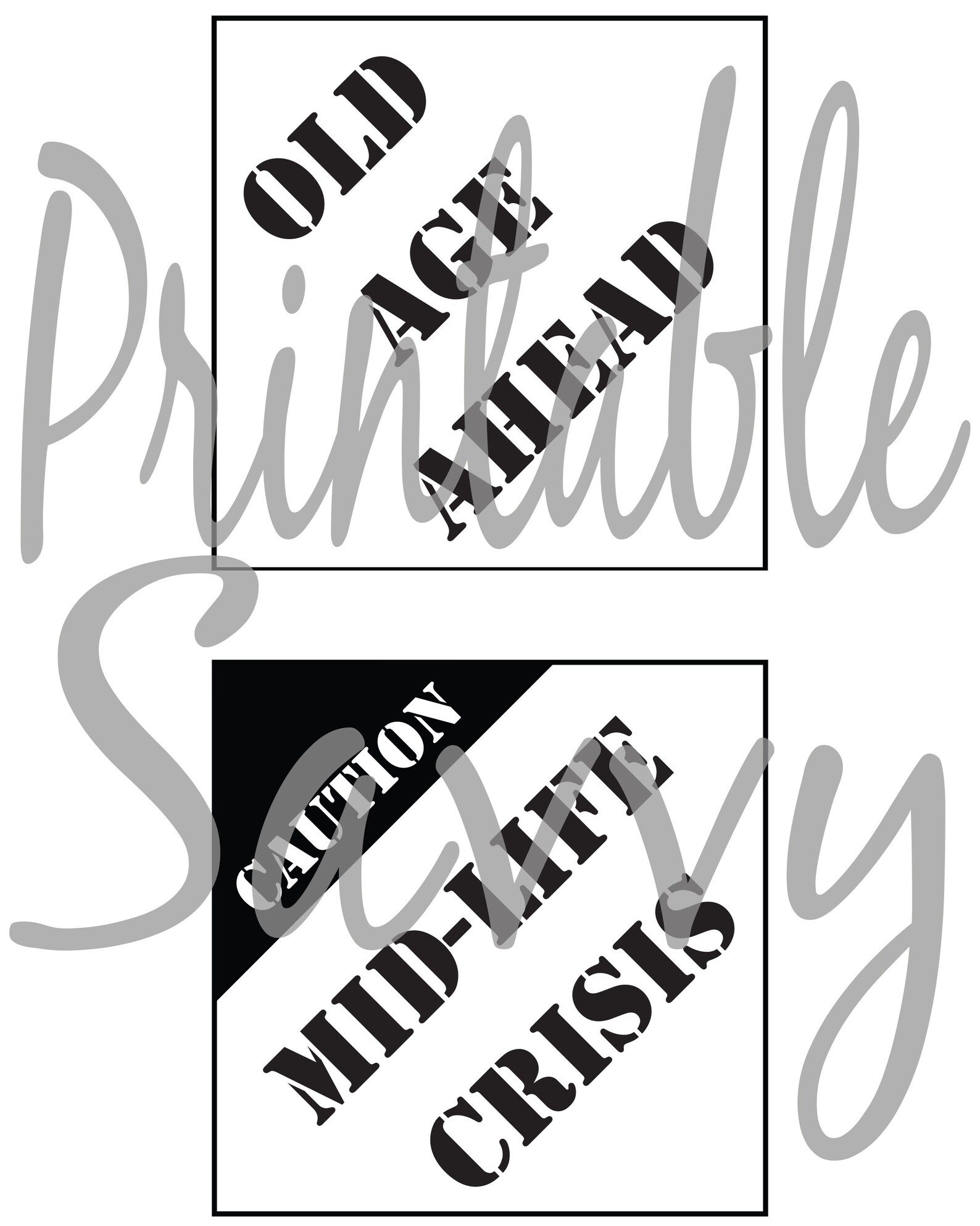 Funny PRINTABLE 50th Birthday Over the Hill Party Signs - Etsy