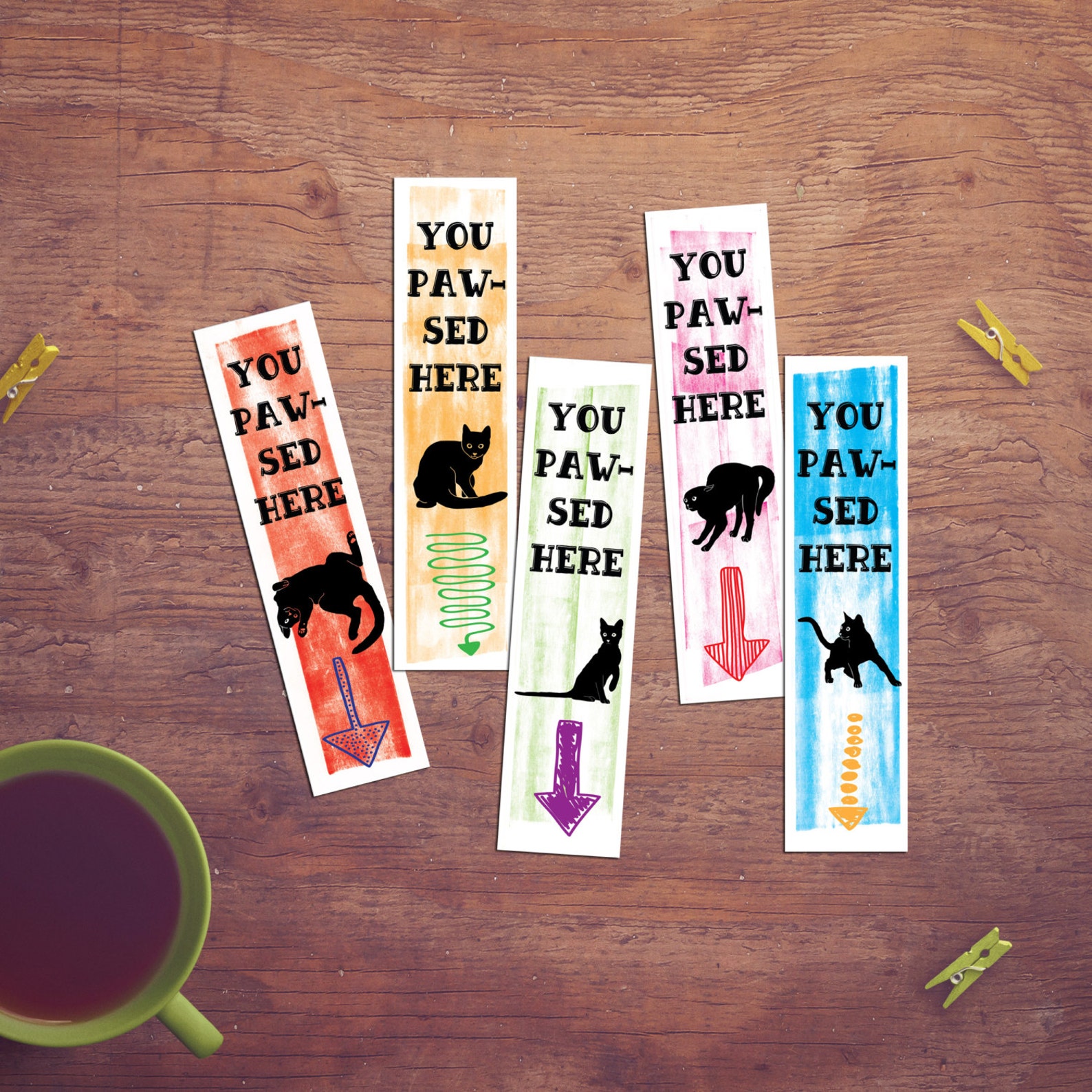 Digital Bookmark Printable Bookmarks Instant Download Cat | Etsy