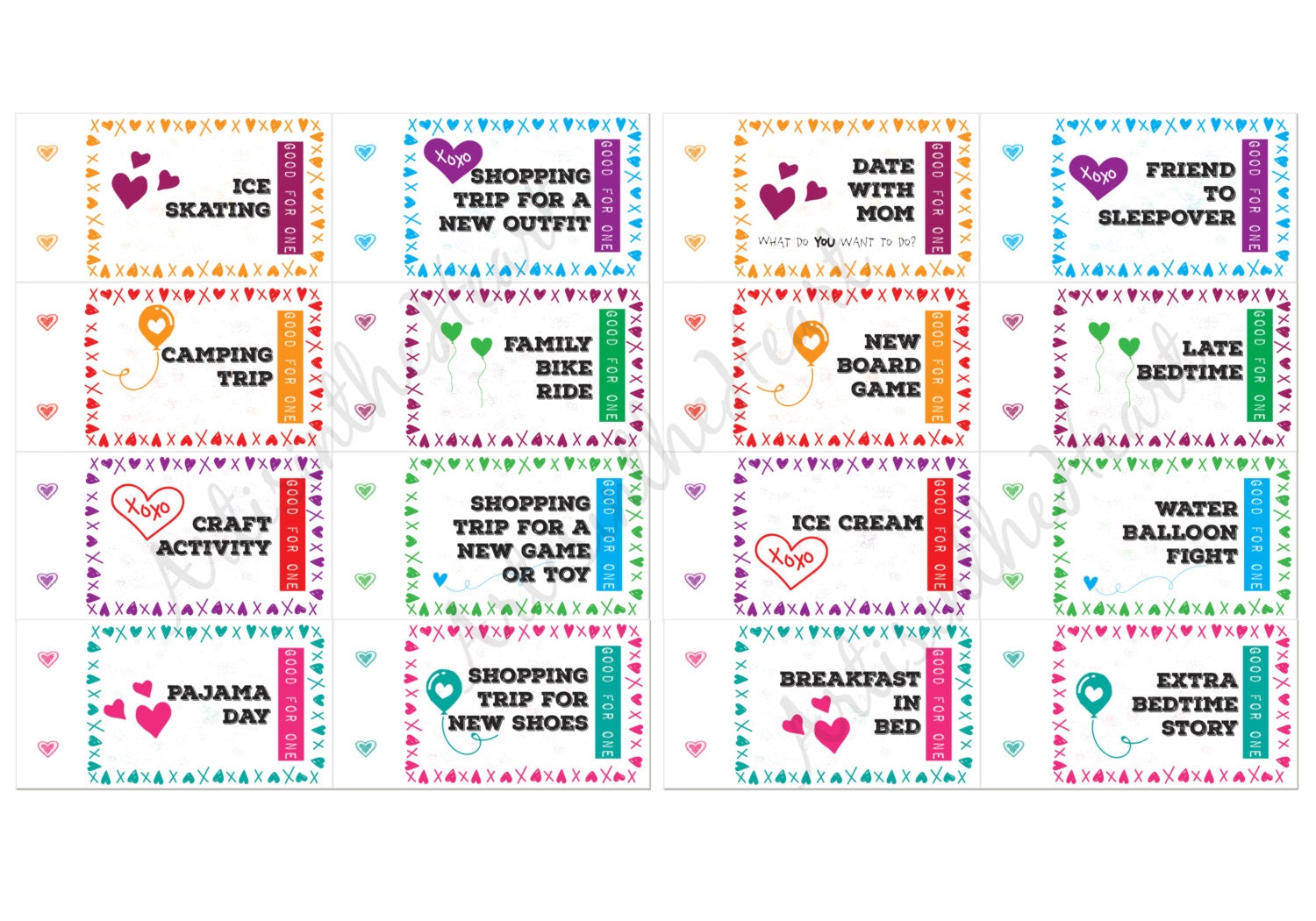 Kids Coupon Book Gift Printable Birthday Coupons Instant - Etsy