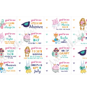 Valentine Coupon Book for Girls Printable Birthday Gift Instant ...