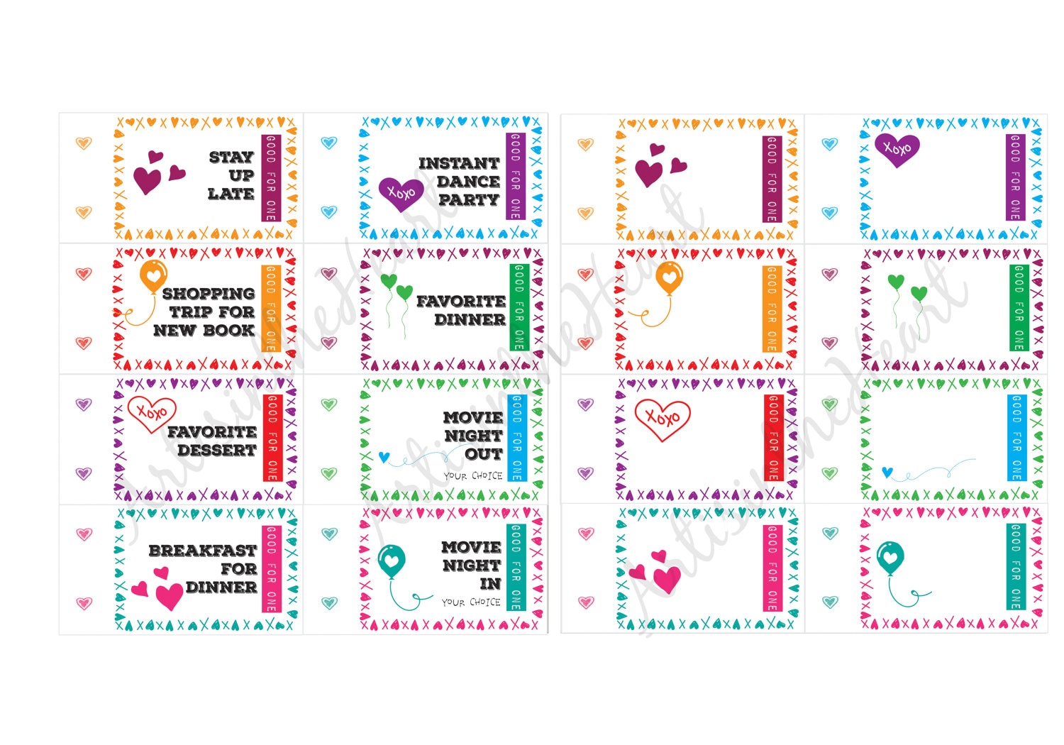 Kids Coupon Book Gift Printable Birthday Coupons Instant - Etsy