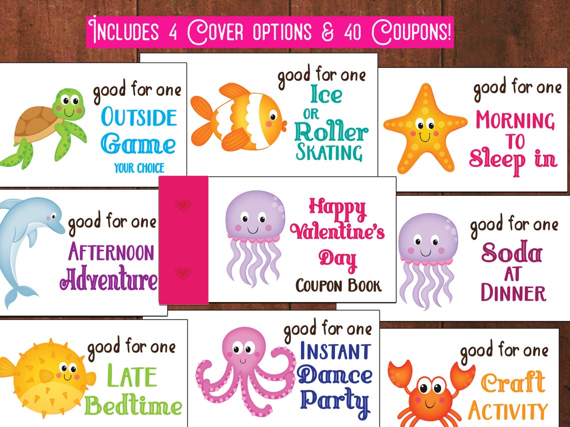 Kids Coupon Book Birthday printable instant download DIY | Etsy