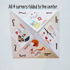 Valentine Cards for Kids, Fortune Teller Cootie Catcher Jokes Teller ...