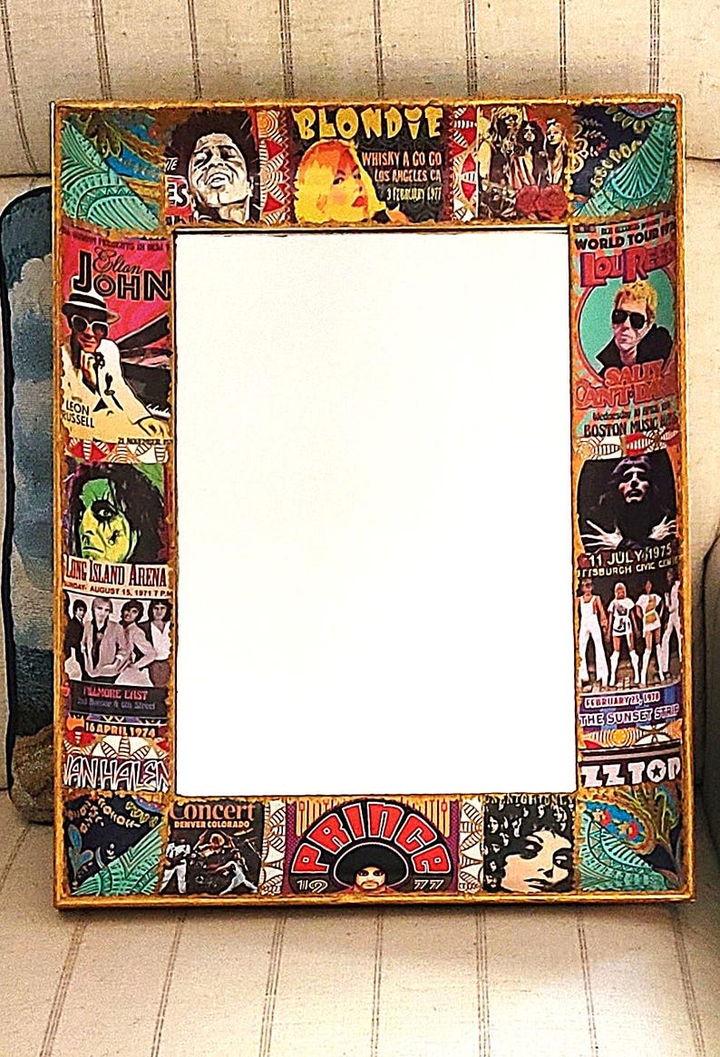 Rockin' Seventies Decoupage Mirror - Etsy