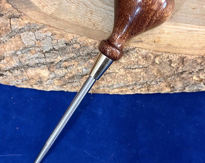 Scratch Awl – Cherry Wood With Brass and Stainless Components (123) - Etsy