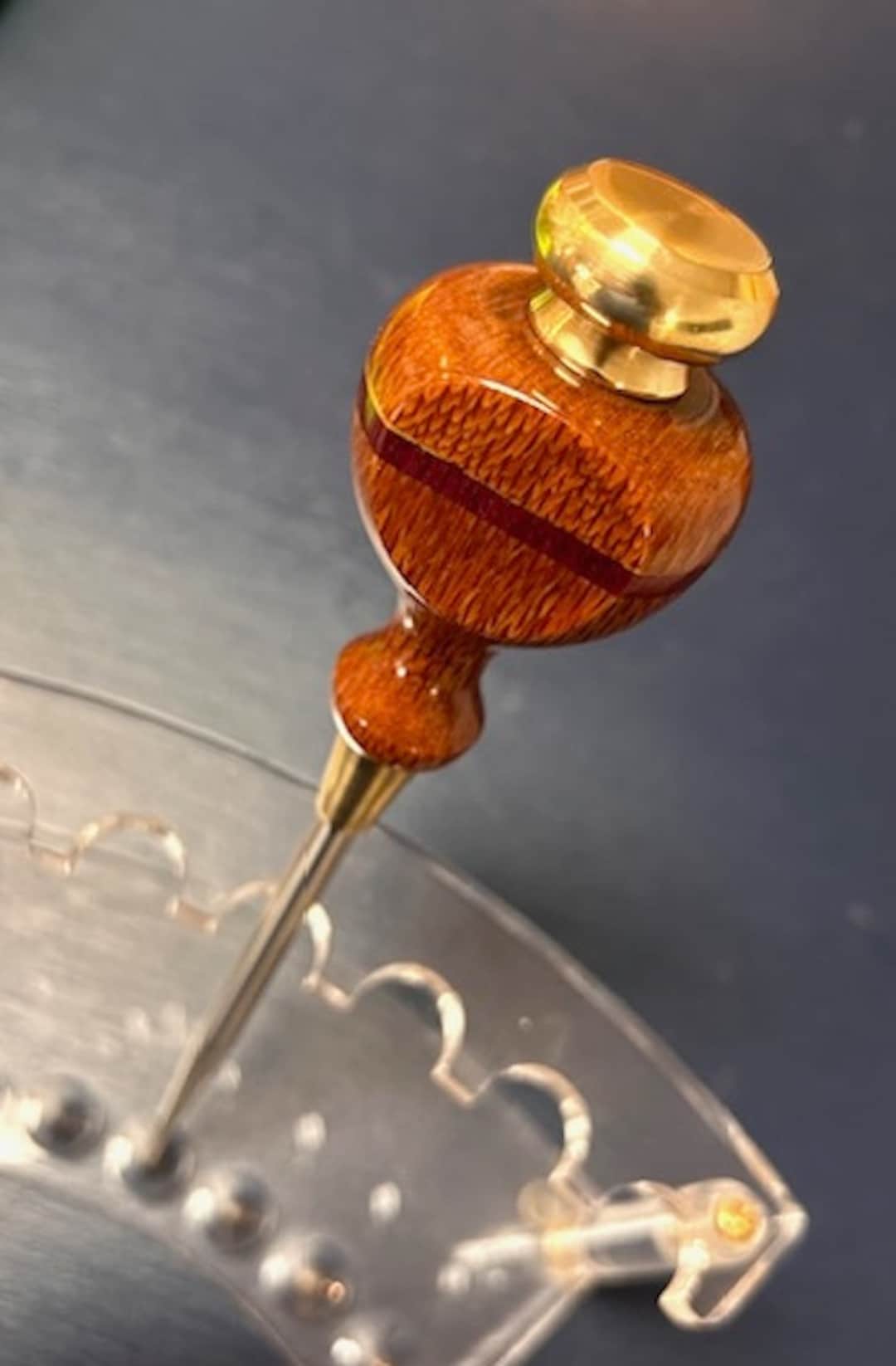 Scratch Awl Leopardwood and Purpleheart With Brass and Stainless ...