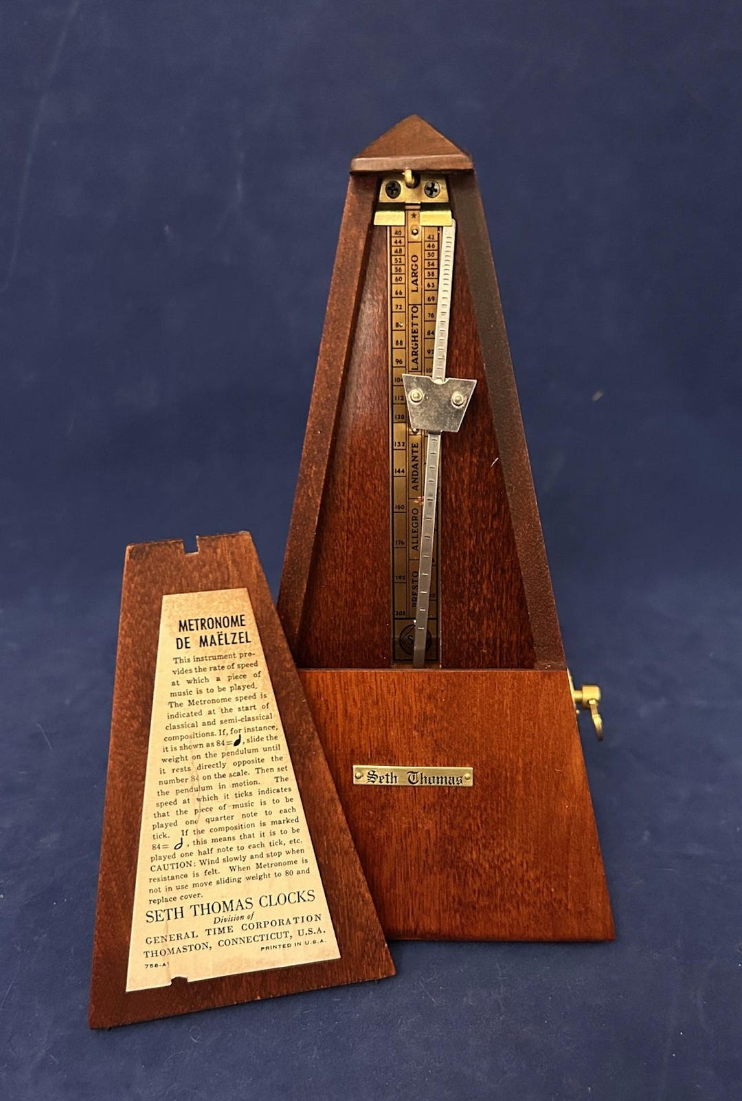 Fully Serviced Vintage Seth Thomas Key-wind Wood-case Metronome Very ...