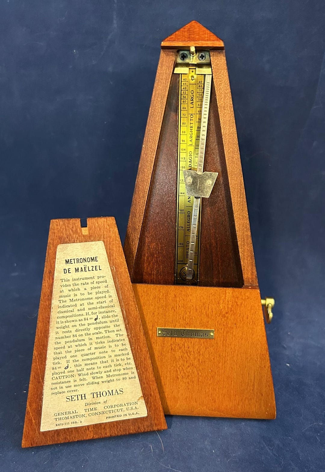 Fully Serviced Vintage Seth Thomas Key-wind Wood-case Metronome ...