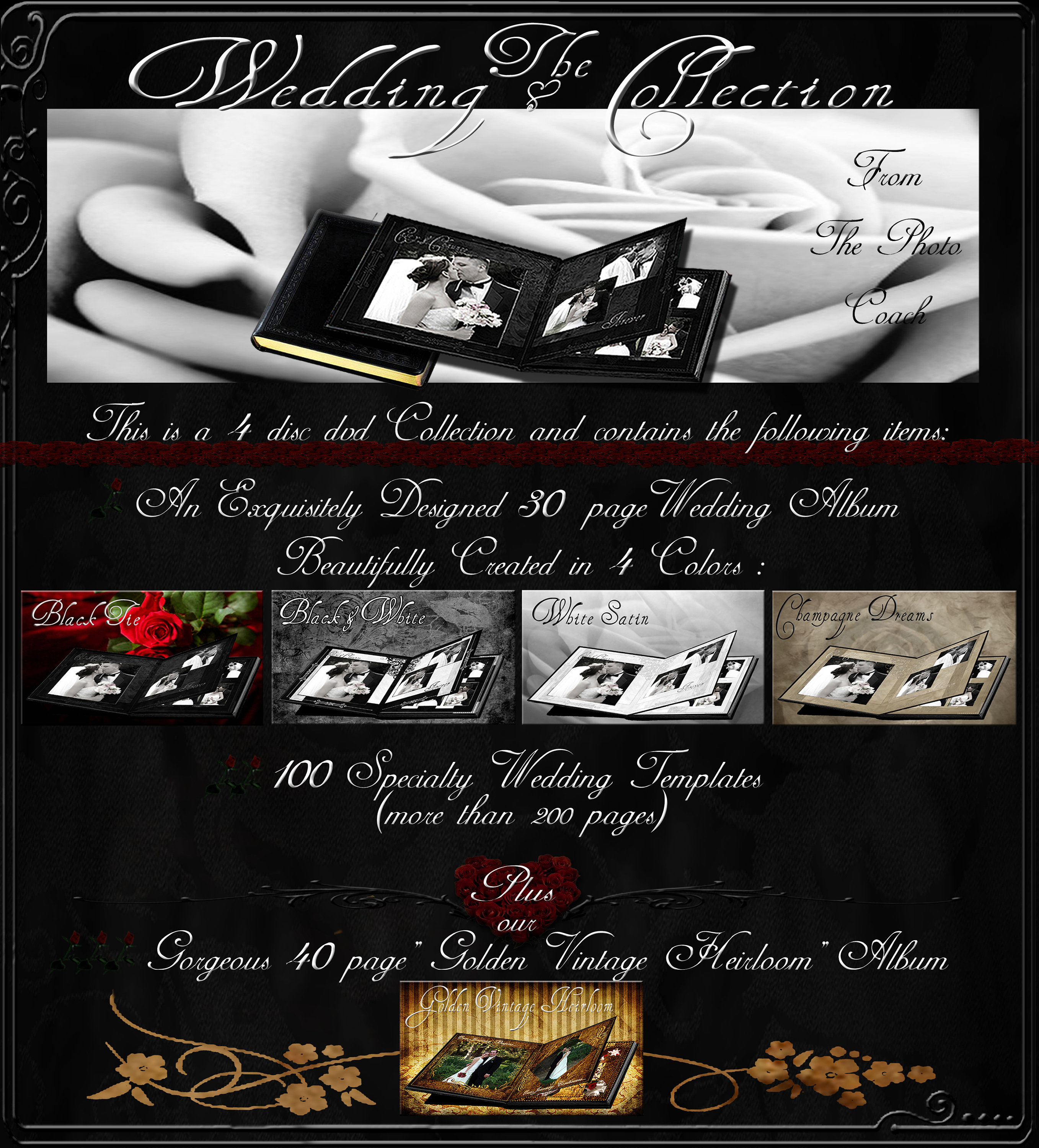 Beautiful Wedding Albums Digital Photo Memory Book Keepsake Album ...