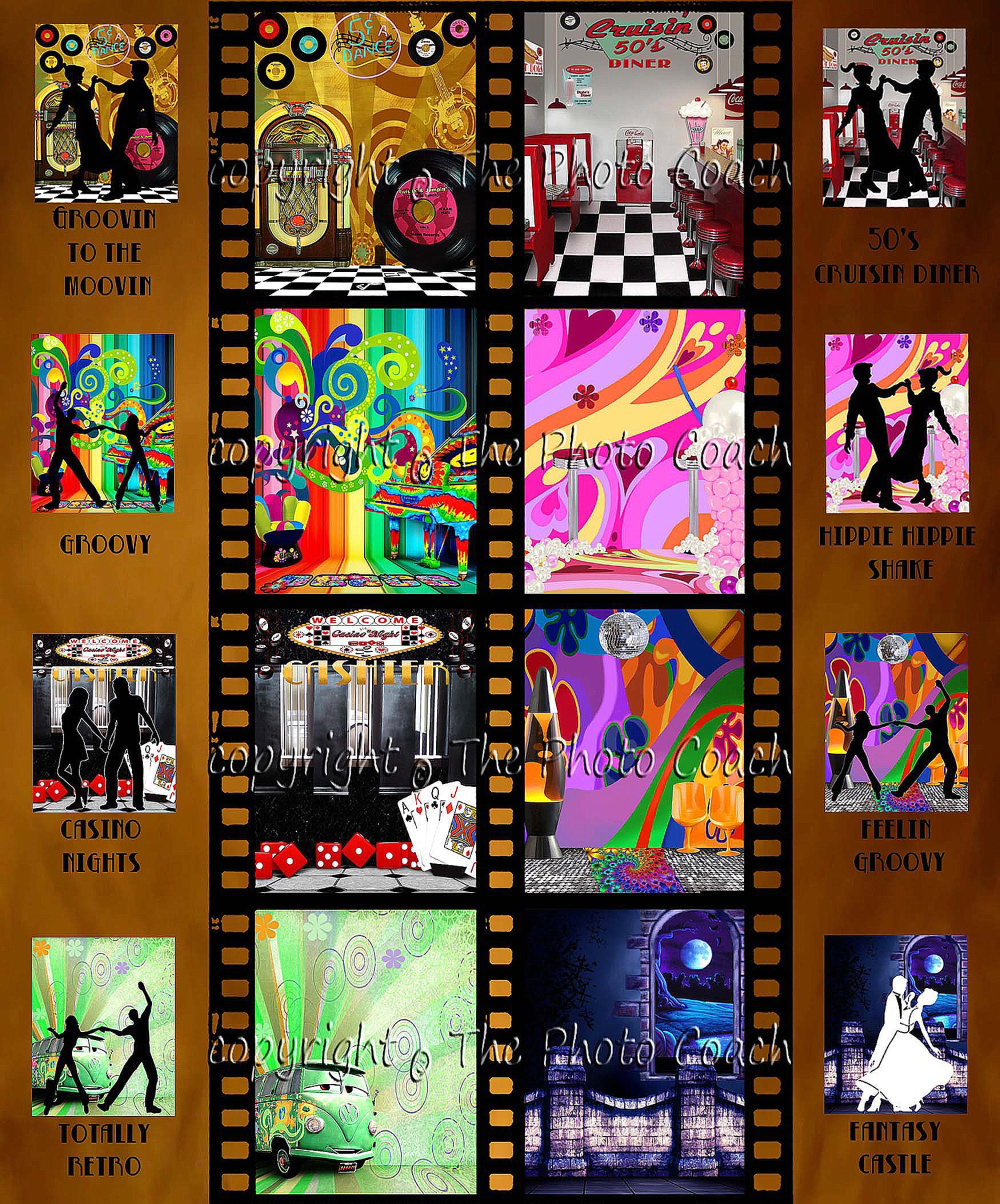 Digital Dance Backdrop Sets for School Dances Fun Photography ...
