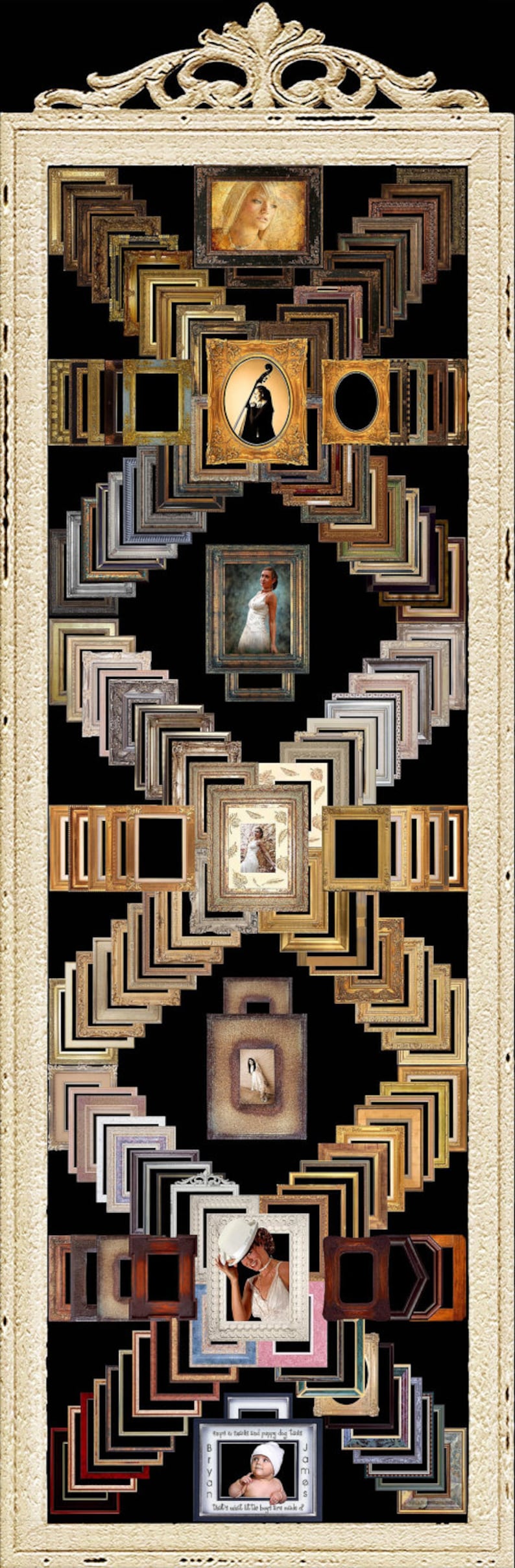 150 Digital Photo Frames Photo Overlays Photoshop Borders Scrapbook ...