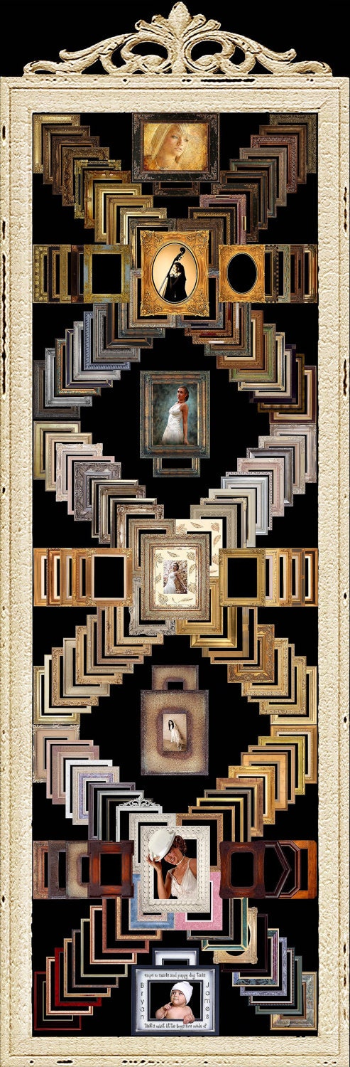 150 Digital Photo Frames Photo Overlays Photoshop Borders Scrapbook ...