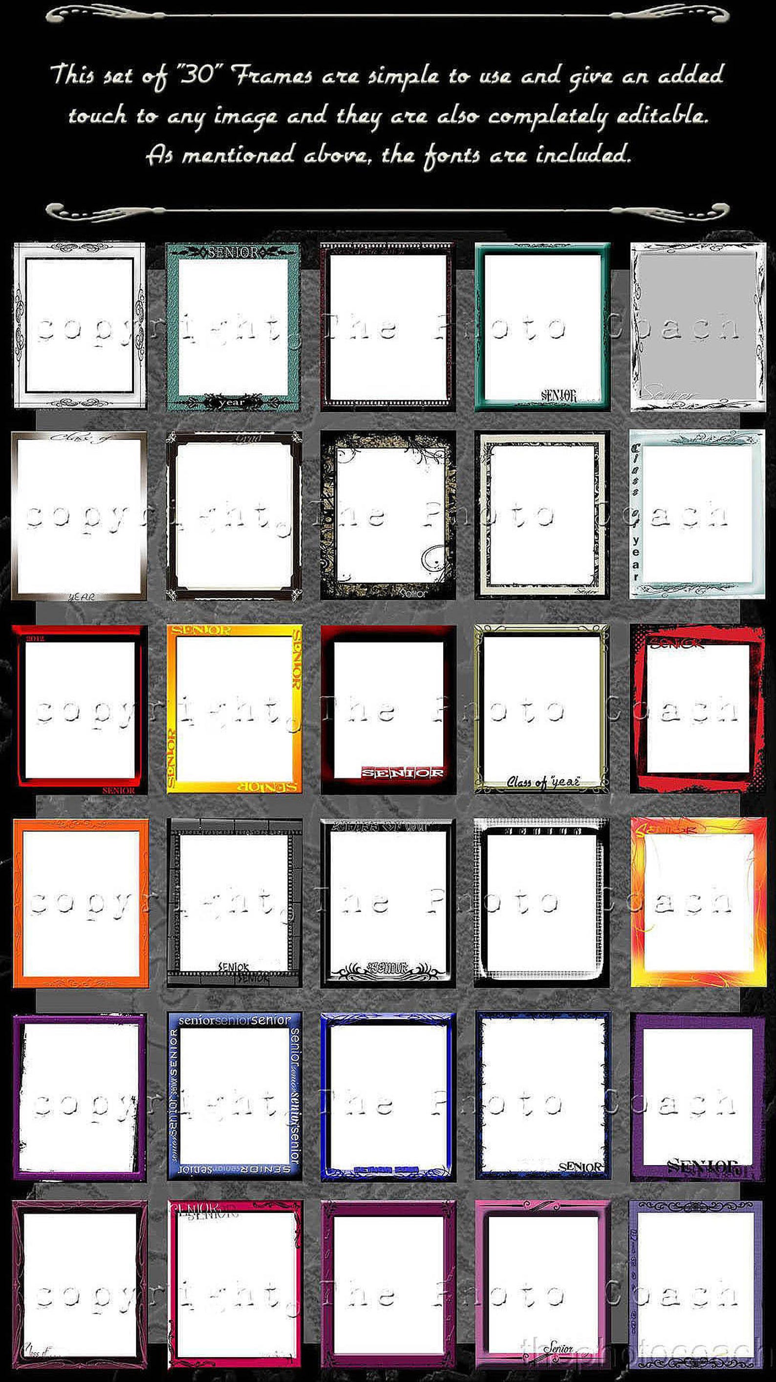 Digital Backdrops Photoshop Templates Textures Photo Frames Borders ...