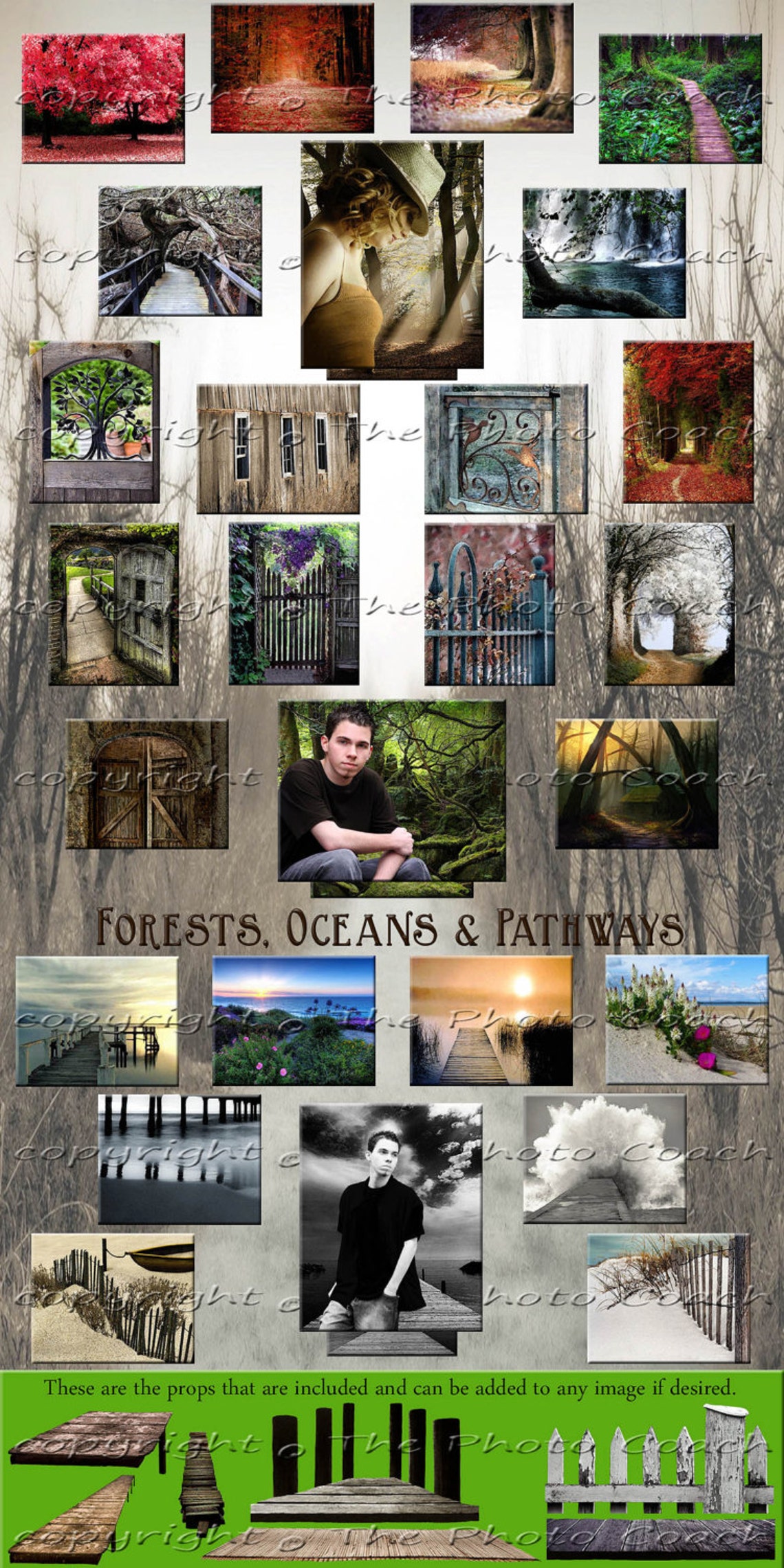 Digital Backgrounds Scenic Nature Backdrops Watercolor Canvas Photoshop ...