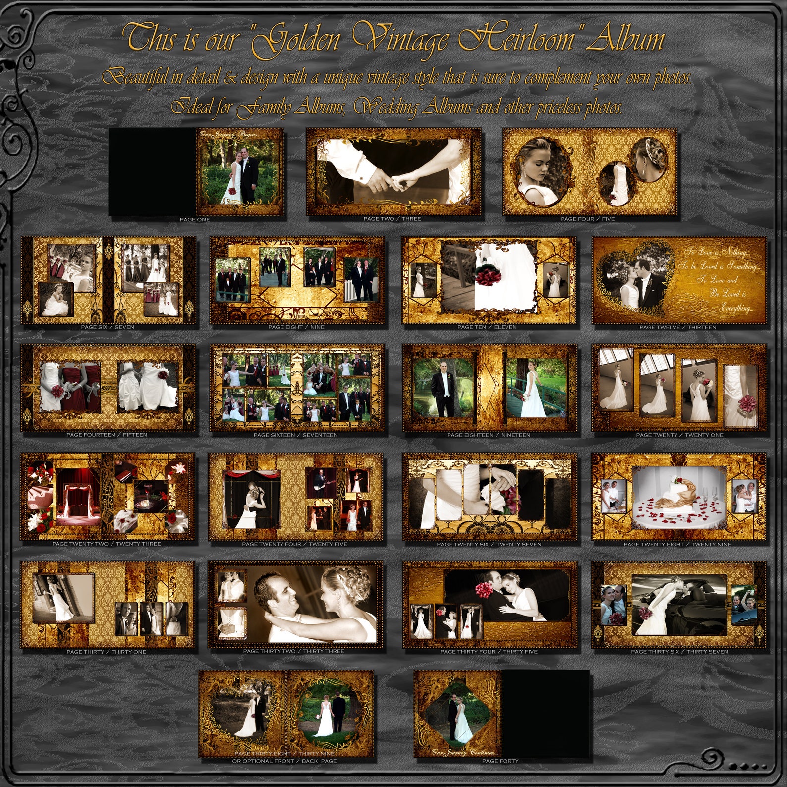 Beautiful Wedding Albums Digital Photo Memory Book Keepsake Album ...