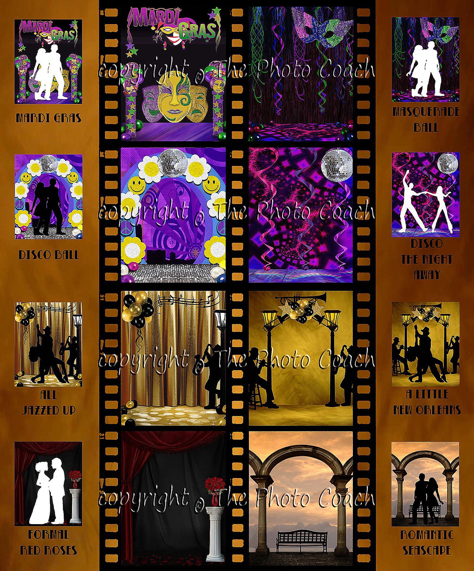 Digital Dance Backdrop Sets for School Dances Fun Photography ...