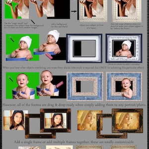 150 Digital Photo Frames Photo Overlays Photoshop Borders Scrapbook ...