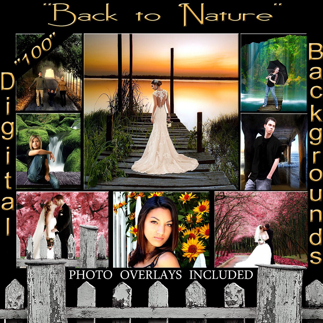 Digital Backgrounds Scenic Nature Backdrops Watercolor Canvas Photoshop ...