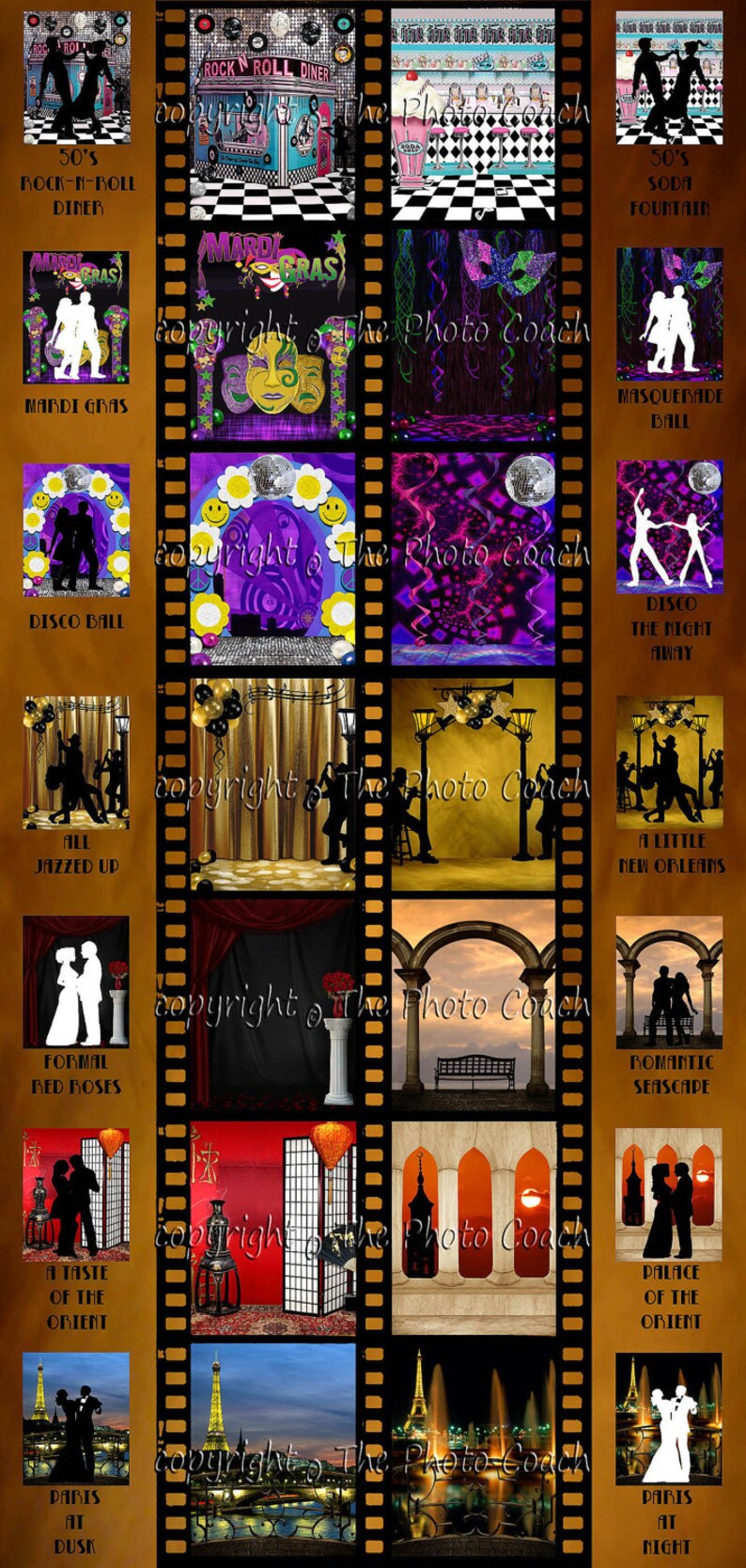 Digital Dance Backdrop Sets for School Dances Fun Photography | Etsy