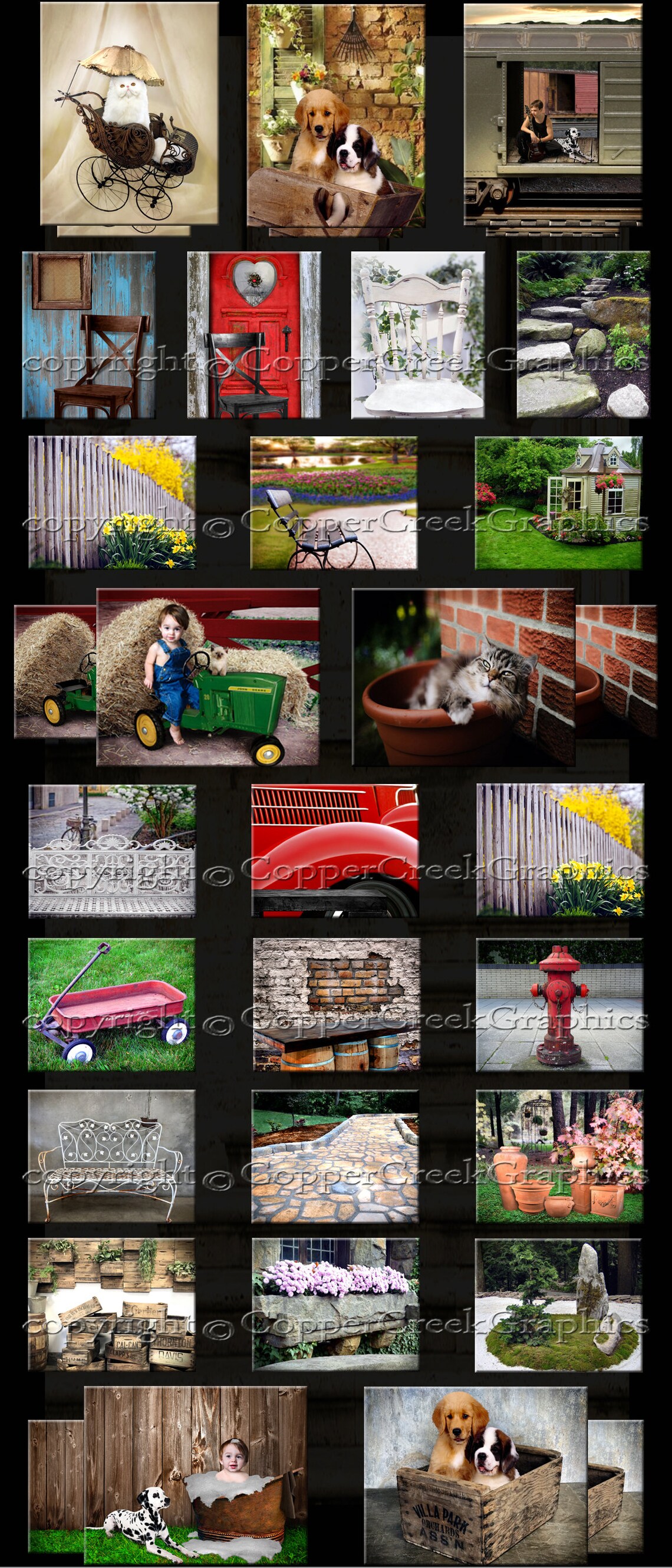Digital Photography Backgrounds for Pets & People Psd Layered Props ...
