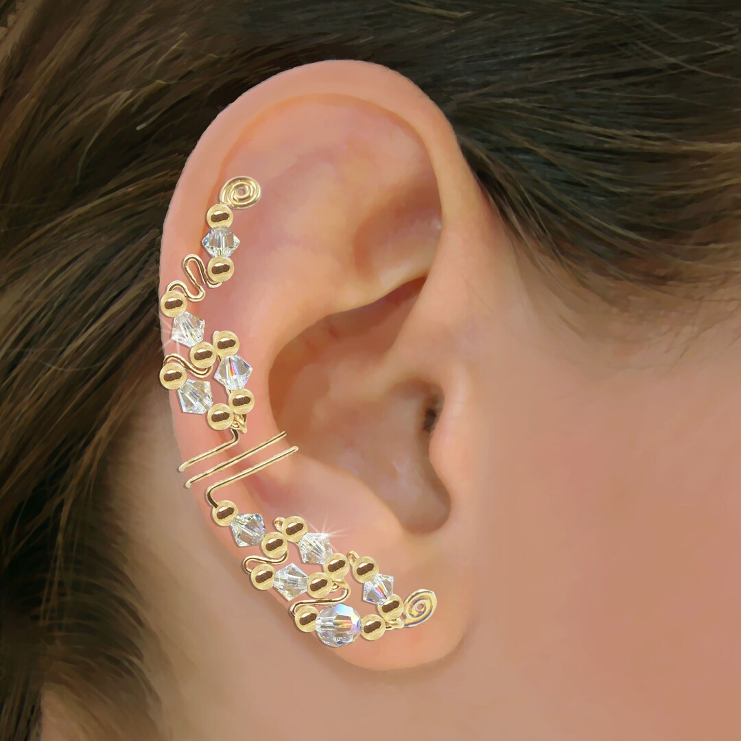 Customized Ear Cuffs, Ear Wraps, Ear Crawlers, Climbers With Crystals ...