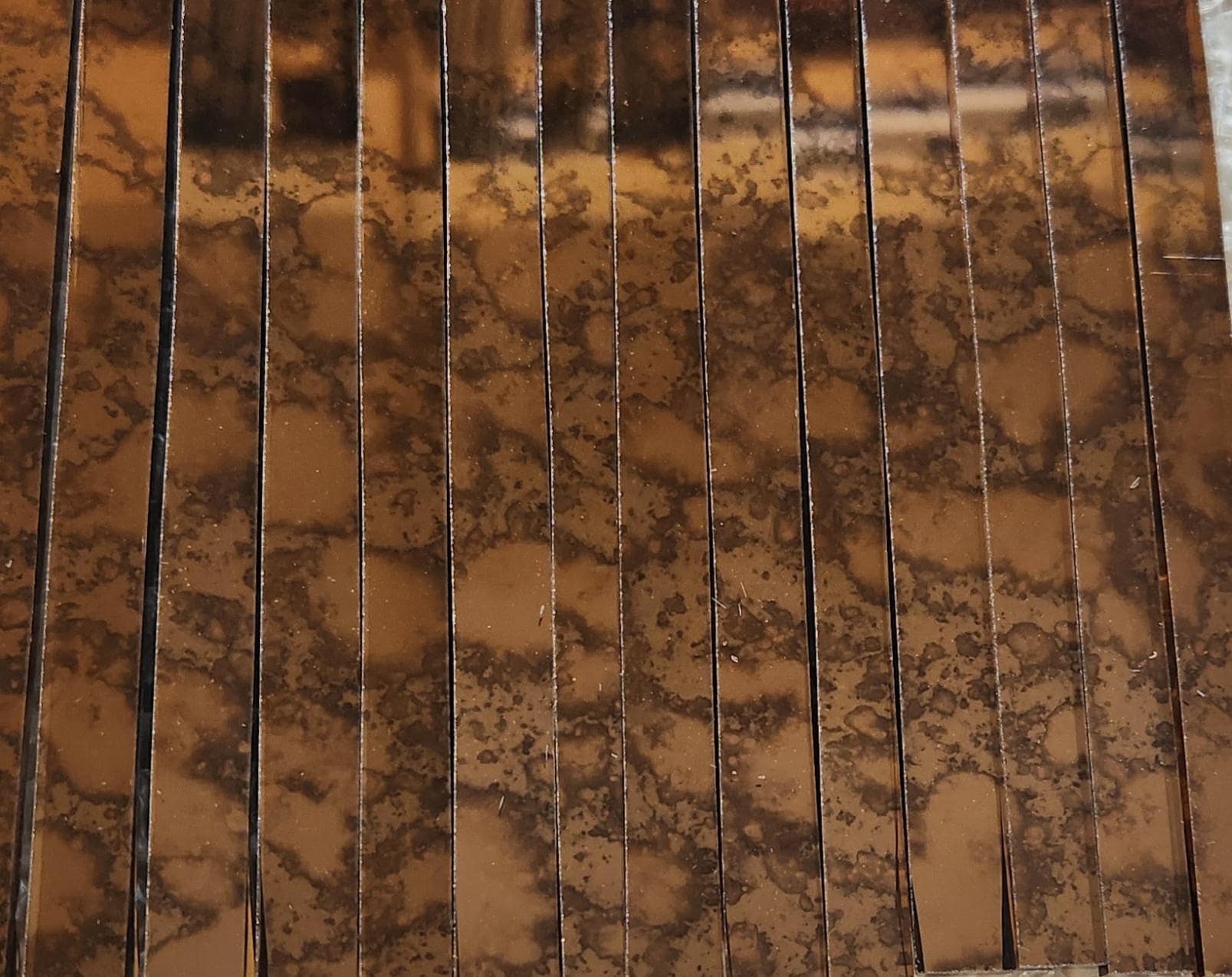Copper Victorian Antique: Stained Glass Mirror Strips, Mosaic Supply, 1 ...