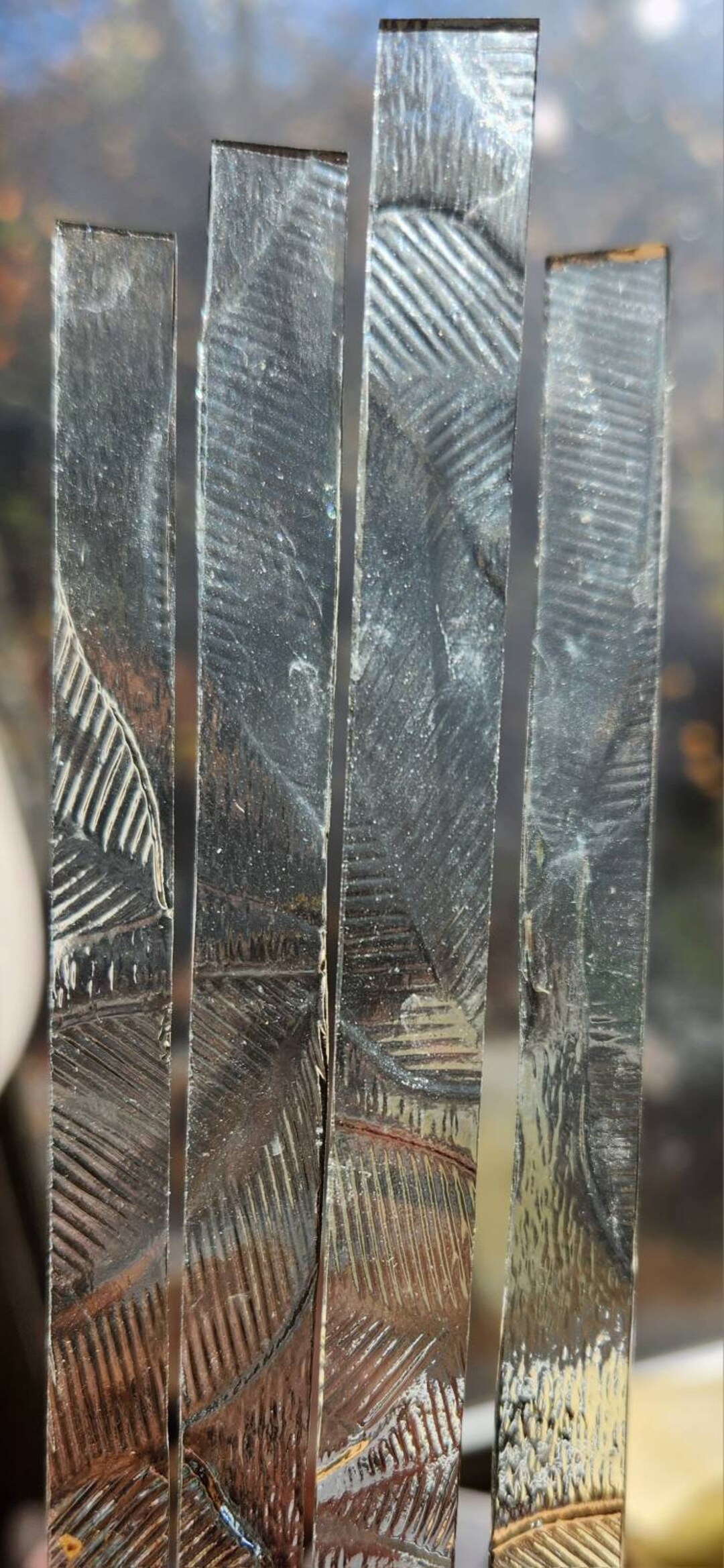 AUTUMN CLEAR Strips of Glass (b1-ac) ONE Pound for Stained Glass ...