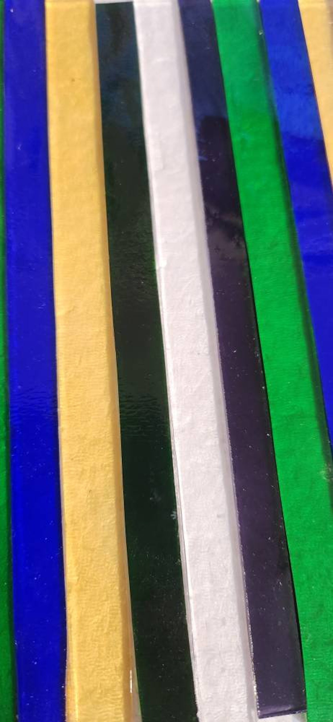 X MIXED Translucent / Semi Translucent (b4-mma) Glass ONE Pound Strips ...