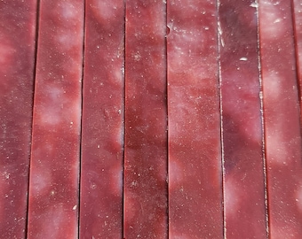 CHERRY Red WATERGLASS Strips of Glass b4-crw ONE Pound for Stained ...