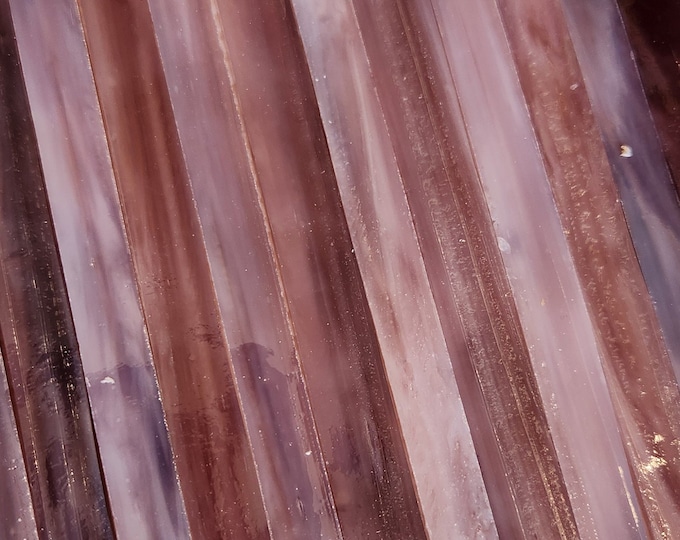 PURPLE Mix (b7-prp) ONE Pound Glass Strips for Mosaics / Stained Glass ...