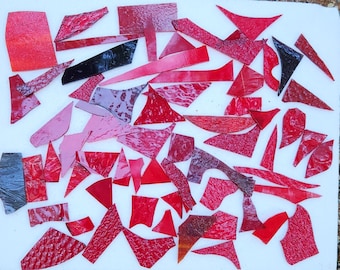 RED ORANGE Yellow Mix b20-roy Scrap Glass ONE Pound for Mosaic Work ...