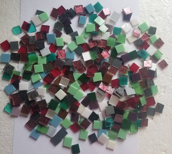 MIXED Glass Tile for Mosaic or Craft Projects ONE POUND - Etsy