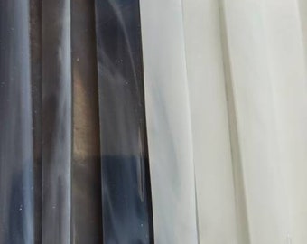 WHITE Wispy b13-ww7 ONE Pound Strips of Glass for Stained Glass ...