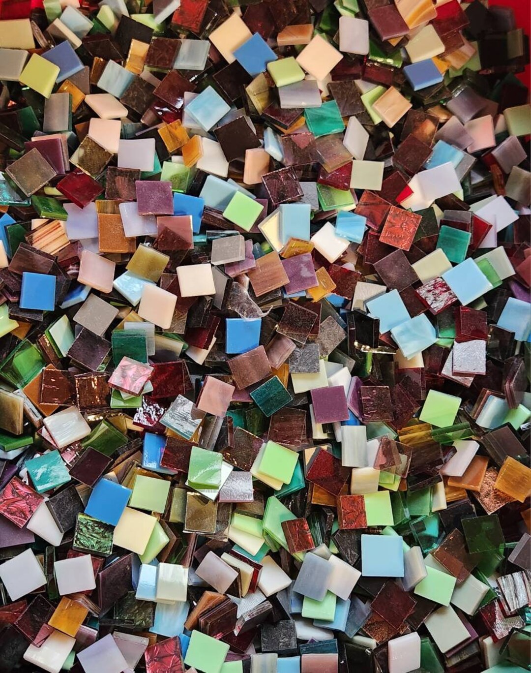 MIXED Glass Tile for Mosaic or Craft Projects ONE POUND mt - Etsy