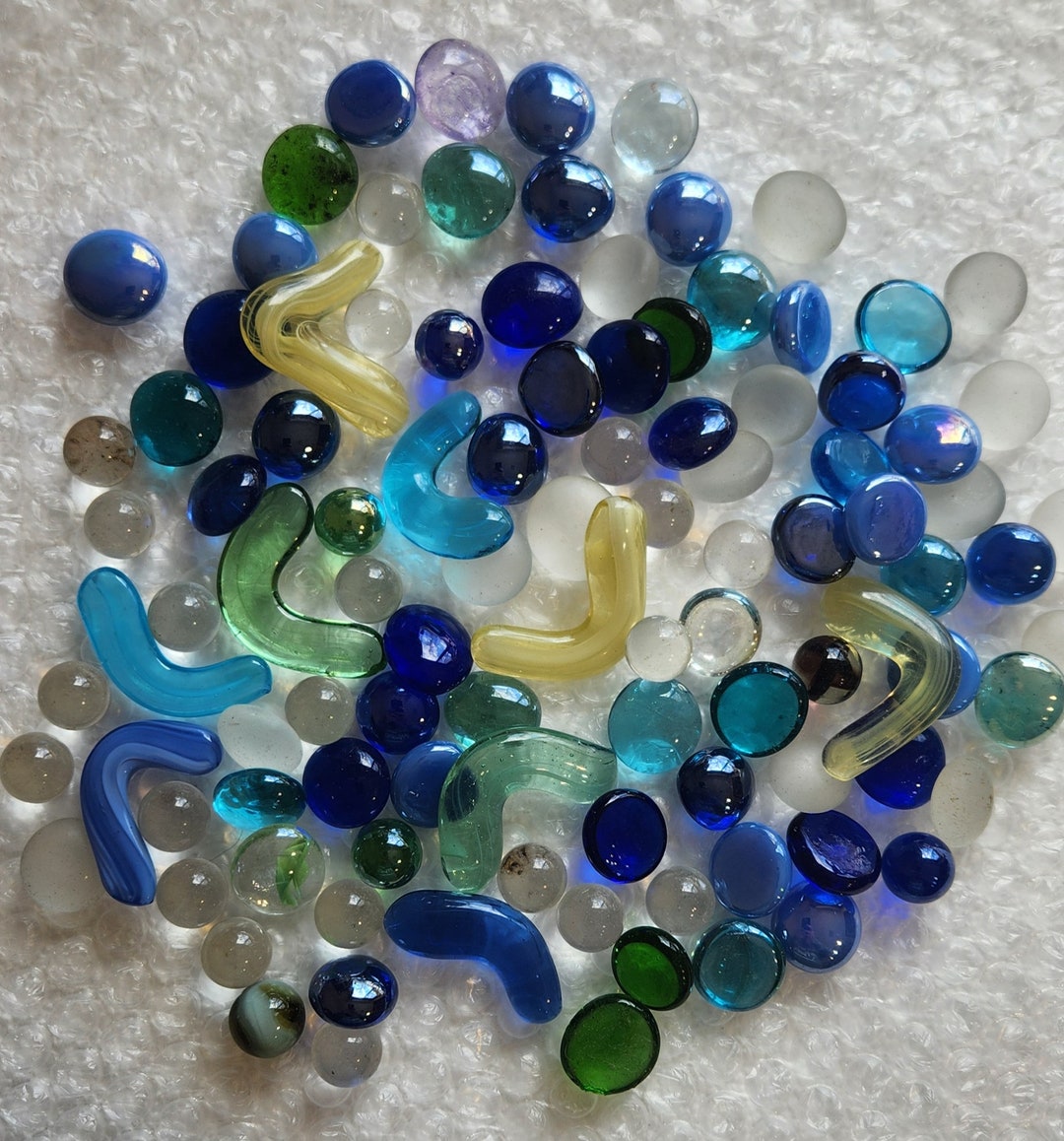 Mixed MARBLES / JEWELS / Shapes One Pound Mixed b35-marj - Etsy