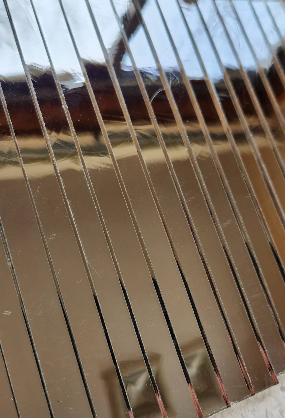 ANTIQUE MIRROR Strips of Glass (b6-am) 3/4 Pound (12oz) for Stained ...