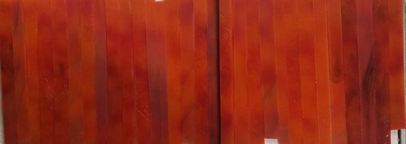 RED / ORANGE Mottled b4-ro1 ONE Pound Glass Strips for | Etsy