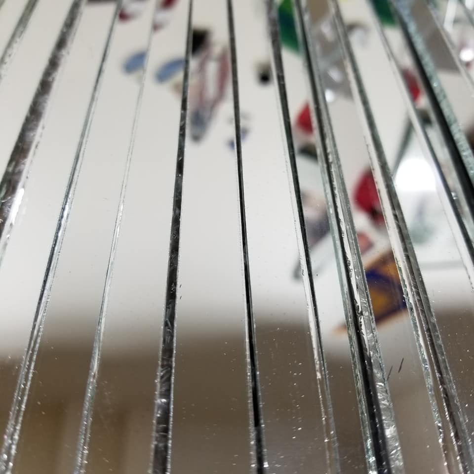 MIRROR Strips of Glass (b12-msh) HALF Pound (8oz) for Stained Glass ...