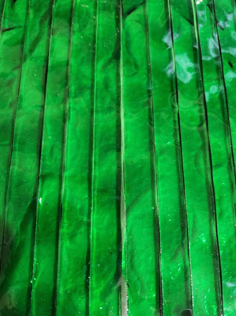 GREEN FLEMISH Cathedral b8-gfc ONE Pound Glass Strips for - Etsy