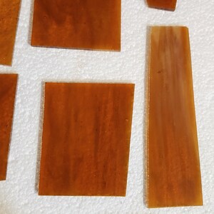 Amber Wispy Glass Pieces (b29-aw4) ONE Pound for Stained Glass / Mosaic ...