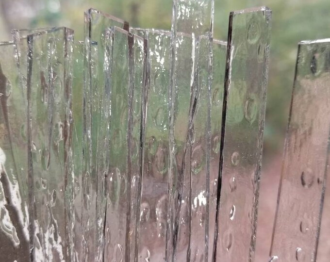 CLEAR Raindrop (b16-rd) Strips of Glass 3/4 Pound (12oz) for Stained ...