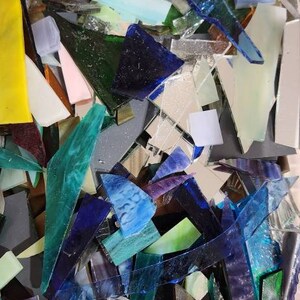 SMALL to VERY Small (nis) TEN Pounds Glass Scrap From Stained Glass ...