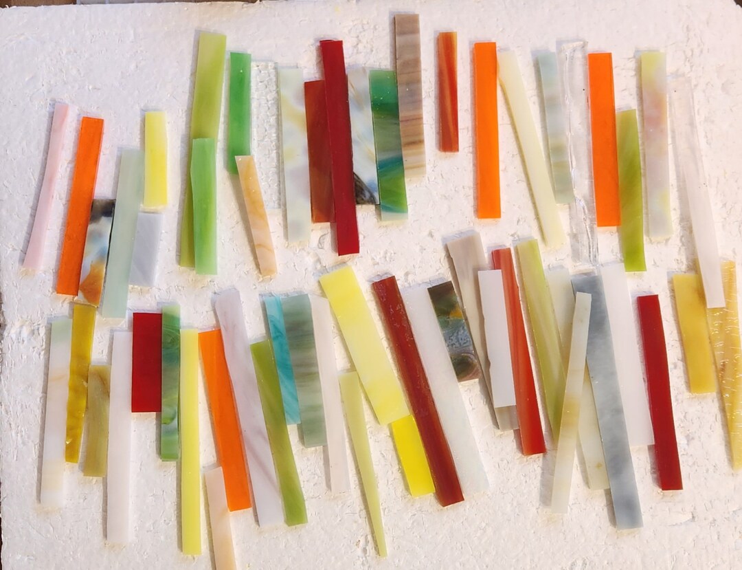 HOT & BRIGHT 2 (b30-hb2) Mixed Short STRIPS of Glass One Pound for ...
