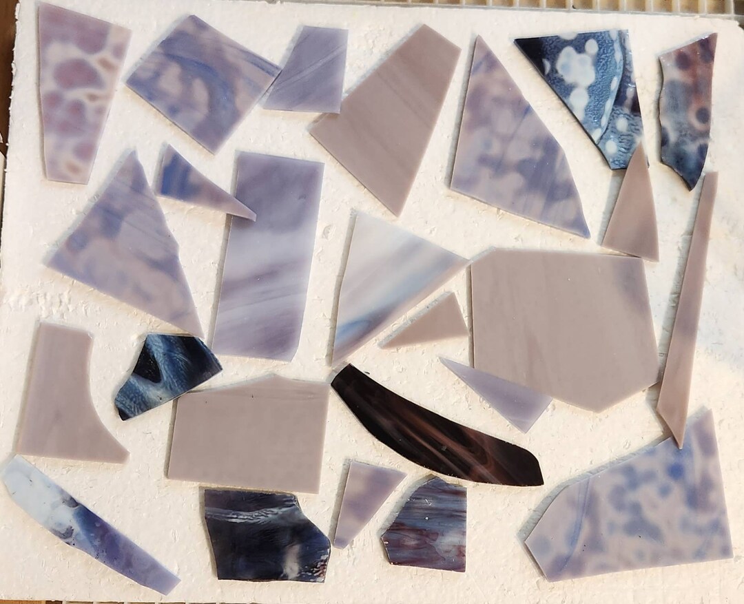 Purple Opal Mix: Free Shipping, (b22-pom) Glass Pieces, Mosaic Supply ...