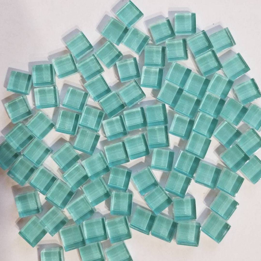 SEA GREEN Manufactured Tile 5/16" Square (B41-D-1) for Mosaic or Craft ...