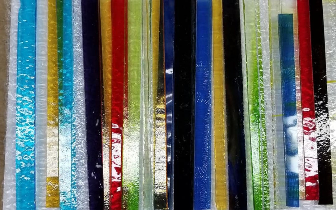 Translucent / Cathedral: Stained Glass Strips, Mosaic Supply 1 Pound - Etsy