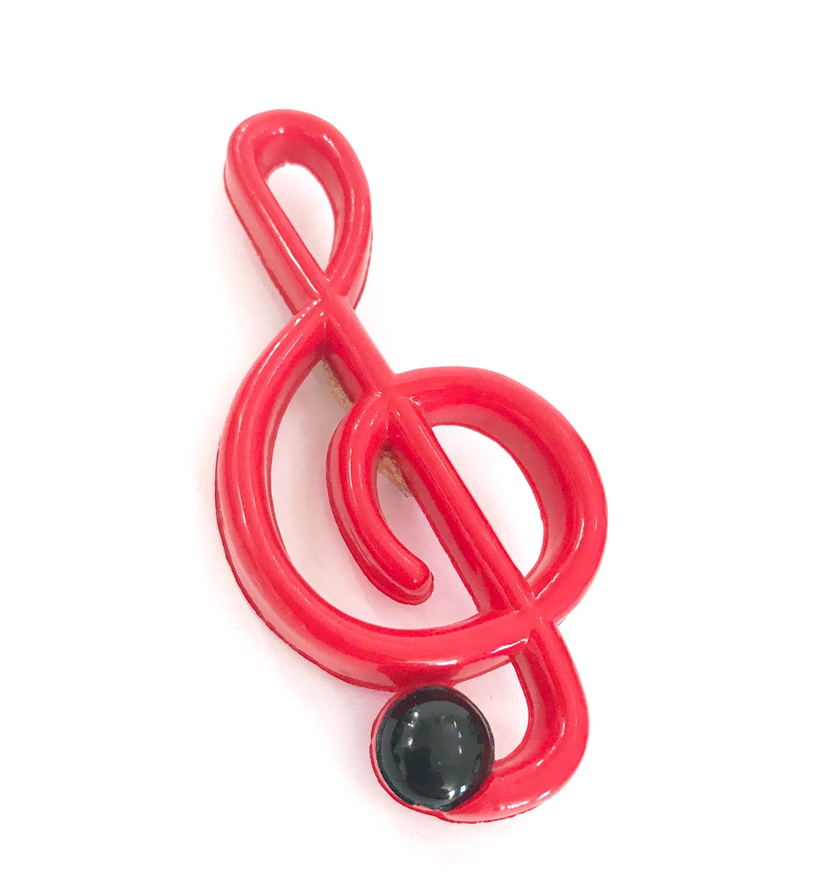 Large Red Acrylic Musical Clef Brooch Treble Clef or G Clef - Etsy