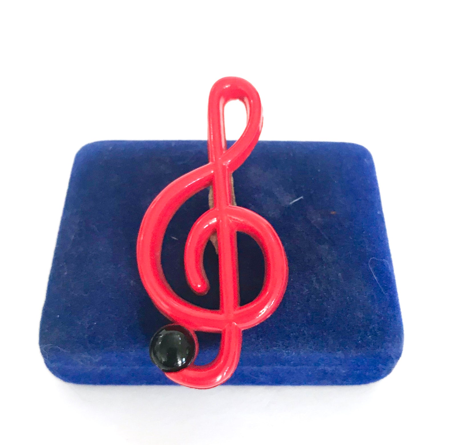 Large Red Acrylic Musical Clef Brooch Treble Clef or G Clef - Etsy
